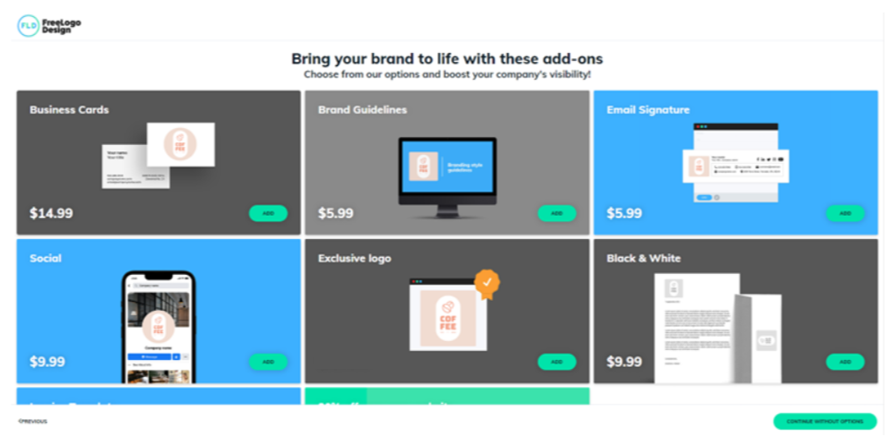 Quel est le prix de l'add-on Logo Exclusif ? – Free Logo Design